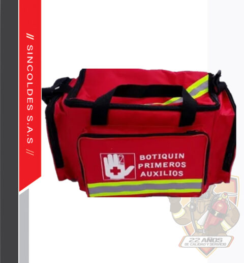 MALETA TIPO AMBULANCIA GRANDE Elaborada en lona codra color rojo 52cm ...